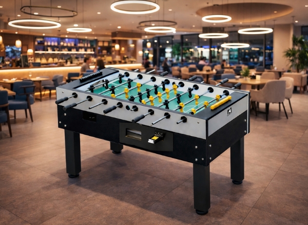 Knight Shot ST139 Coin-Operated Foosball Table – Commercial Heavy Duty ...