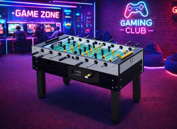 Knight Shot ST139 Coin-Operated Foosball Table – Commercial Heavy Duty ...